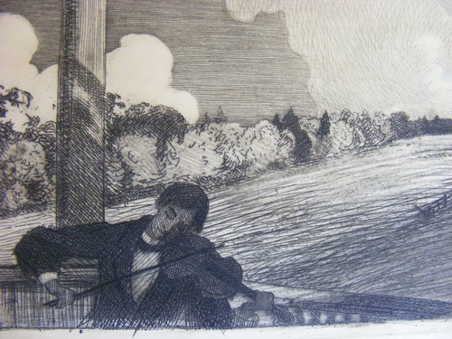 Walter Conz Original Radierung um 1910 handsigniert "Der Geiger" | eBay.de