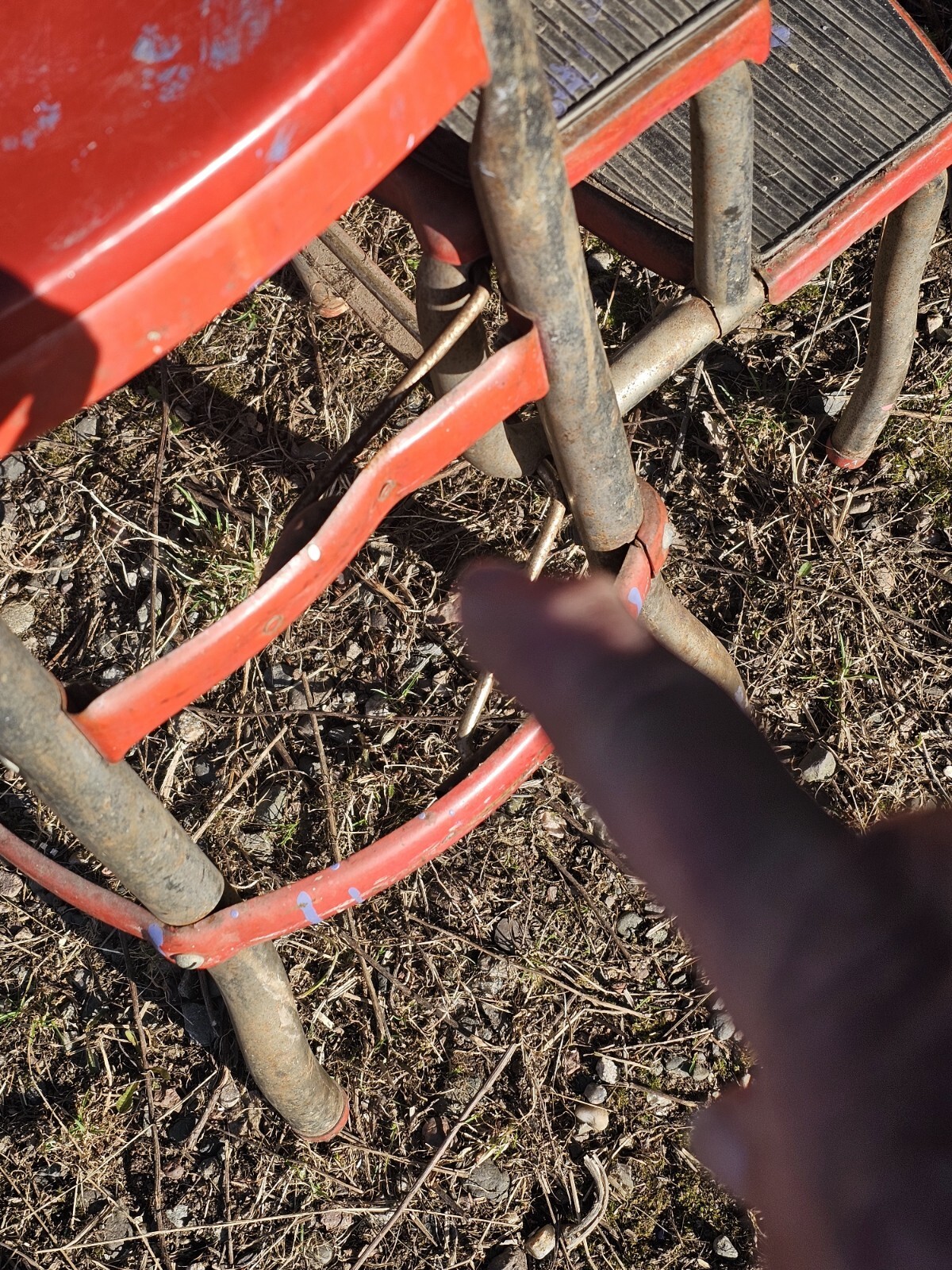 MCM Vintage Red Cosco Kitchen Step Stool Chair Pull Out Steps mid ...