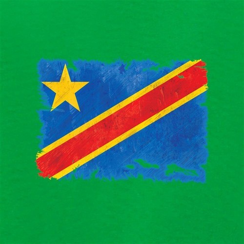 Democratic Republic of the Congo Grunge Style Flag - Womens T-Shirt ...