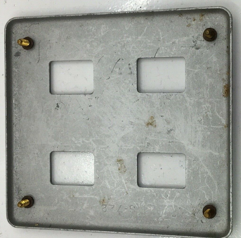 S722 CROUSE HINDS 2-GANG STEEL CONDULET COVER WITH 4 SWITCH OPENINGS | eBay