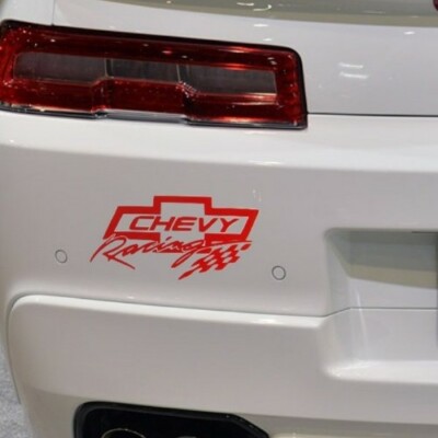 RED Chevy racing vinyl decal sticker car auto window bowtie FREE ...