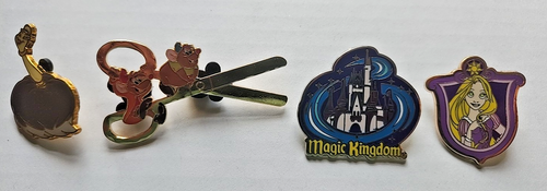 Disney Pins Lot Cinderella Castle Jaq Gus Scissors Rapunzel Duster BB # ...