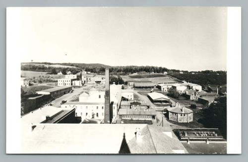 Bird's Eye View LA TRAPPE Quebec RPPC Laurentides OKA Photo Monastery ...
