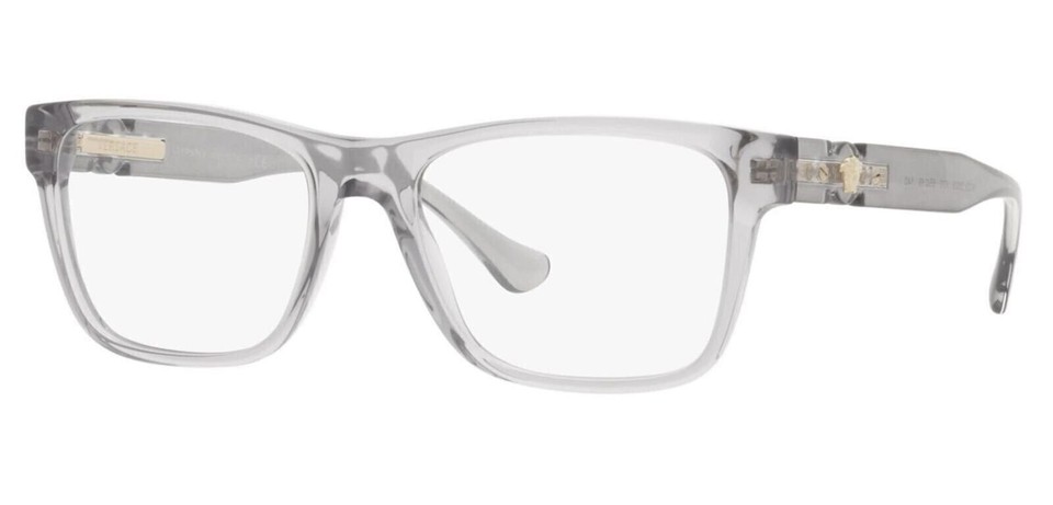 Versace VE3303-593 55mm Eyeglass Frame TRANSPARENT GREY w/DEMO LENS | eBay