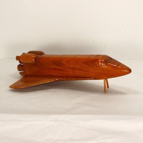 Vintage NASA Space Shuttle Mohogany Wood Model Scale 8" Peg Stand ...