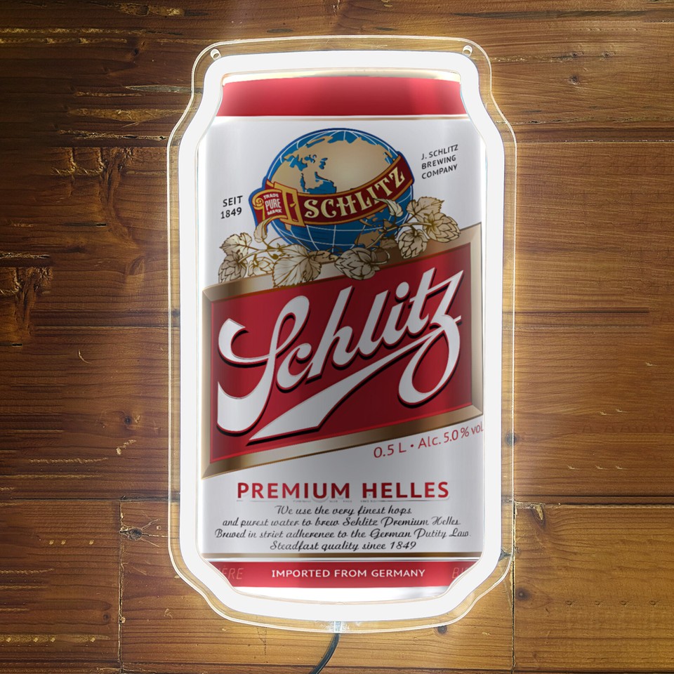 Schlitz Lager - Helles Beer Can Store Poster Bar Club Pub Decor LED ...