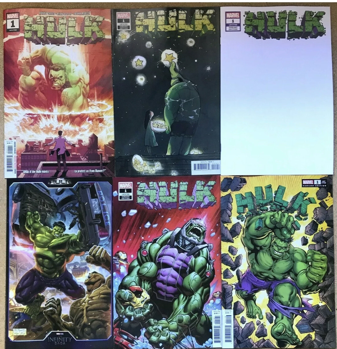 HULK #1 VARIANT SET OF 6 (NM) 2021 MARVEL - DONNY CATES - MOMOKO ...