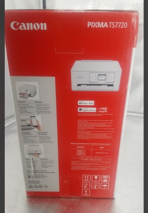 Canon PIXMA TS7720 Wireless All-in-One Inkjet Printer Wi-Fi Home ...