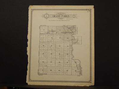 North Dakota Grand Forks County Map Grand Forks Township 1927 L6#66 | eBay