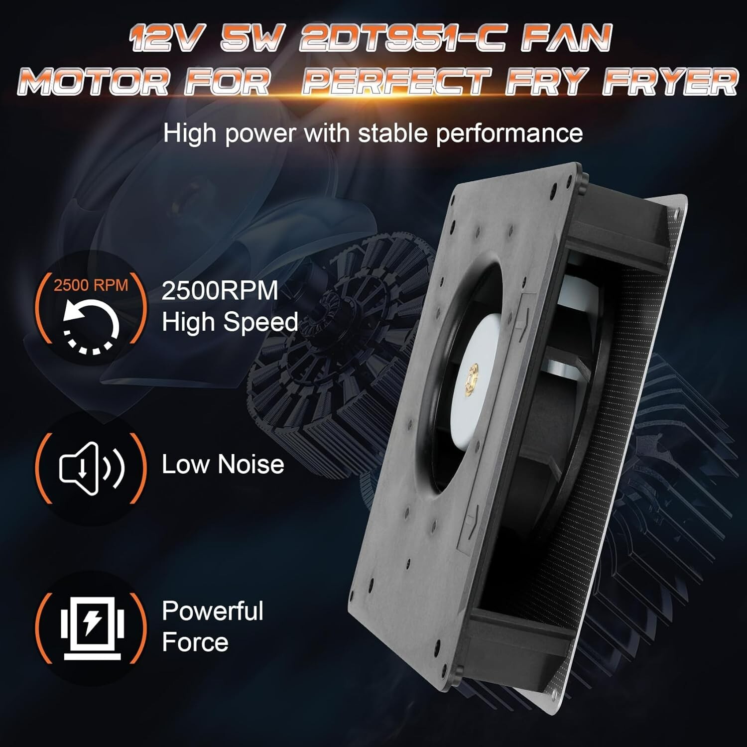 2DT951-C Main Fan Motor Kit for Perfect Fry Countertop Deep Fryer DSA ...