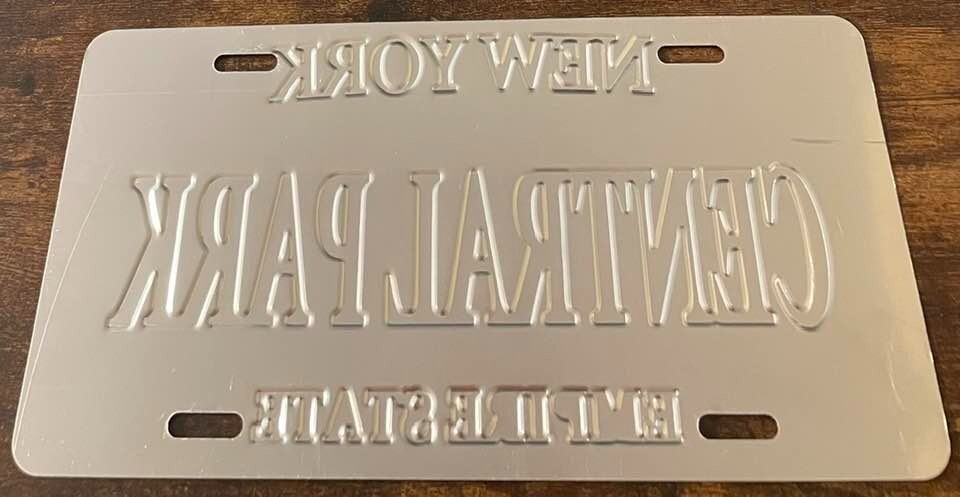 New York Central Park Booster License Plate Empire State NYC New York ...