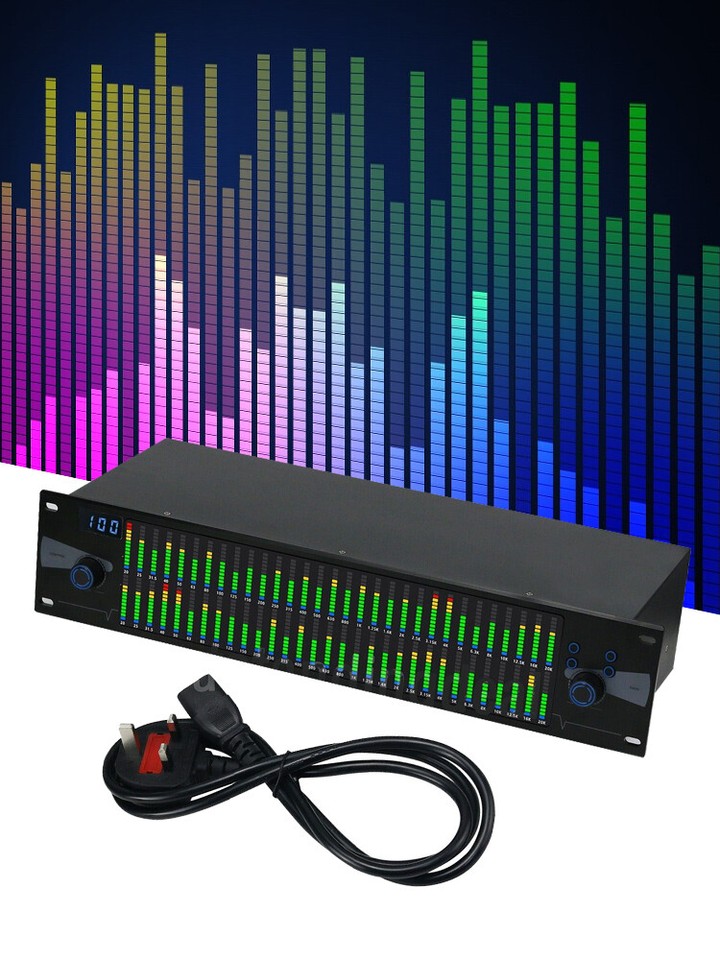 31-Band Stereo Graphics Digital Equalizer Music Spectrum Analyzer for ...