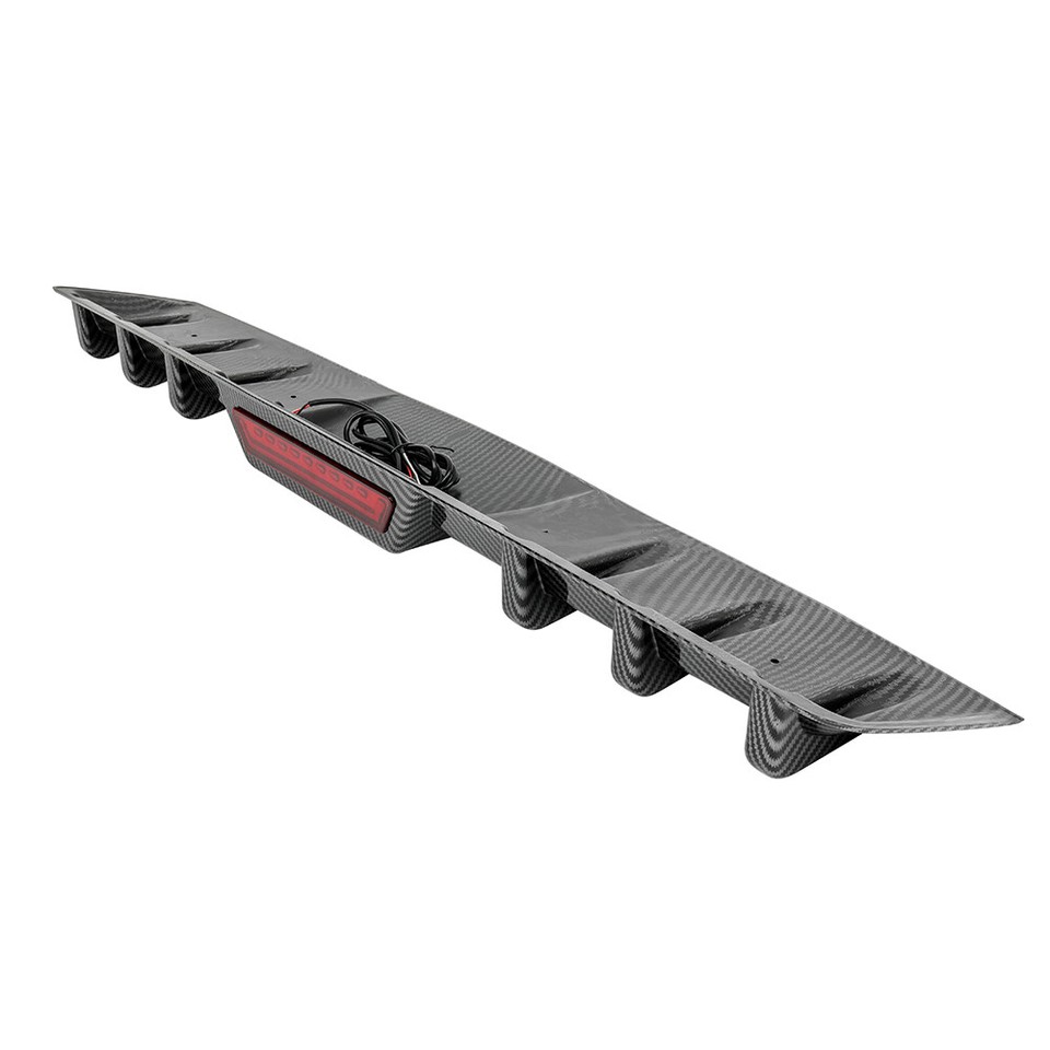 Carbon Fiber Lower Rear Bumper Diffuser Lip Spoiler Canard For Ford ...