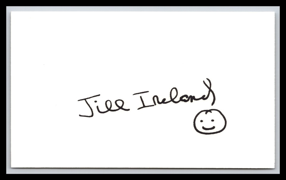 Jill Ireland - Actress - 3x5 Card - Signed / Autograph | eBay