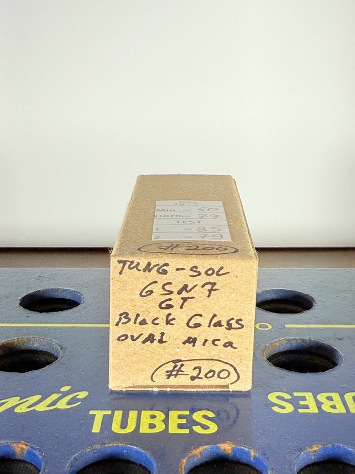 Tung-Sol 6SN7GT Black Glass Oval Mica Label RCA Tested Like NOS ...