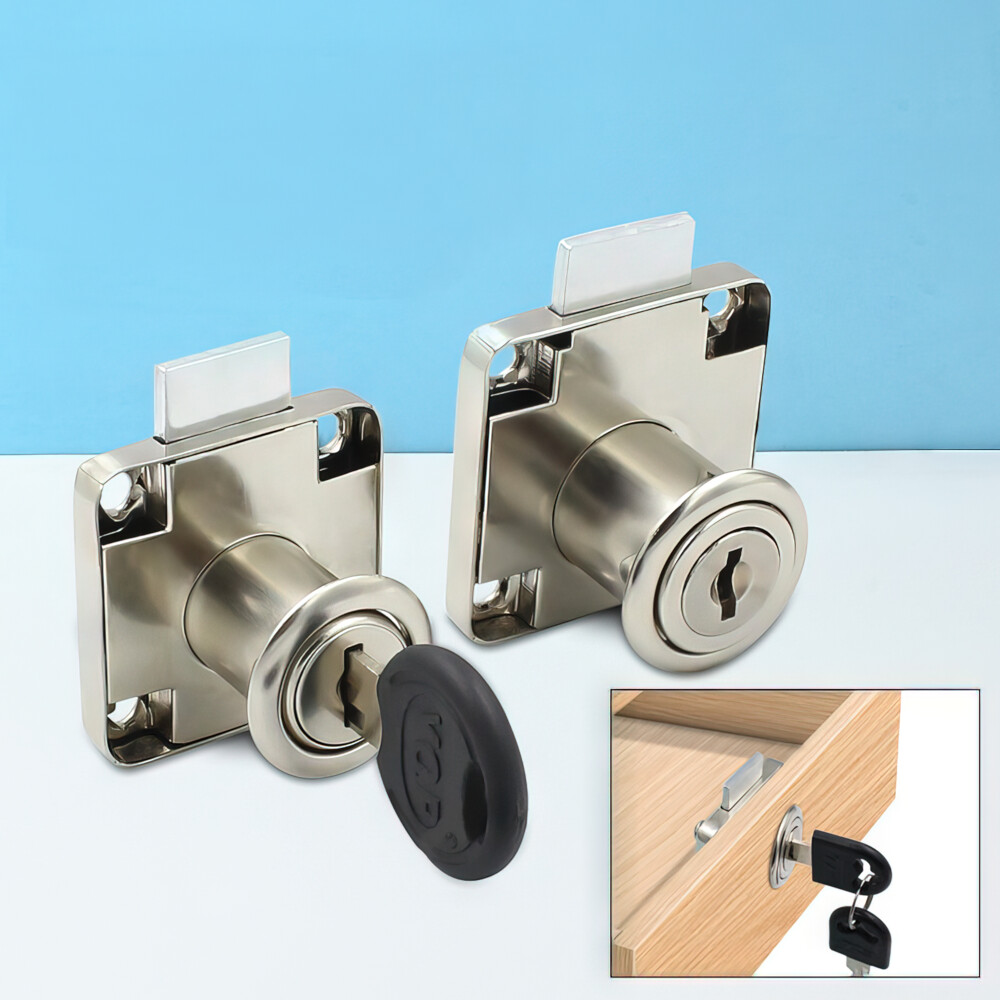 1Set Durable Drawer Lock with 2 Keys Zinc Alloy Safty Latch Furniture ...