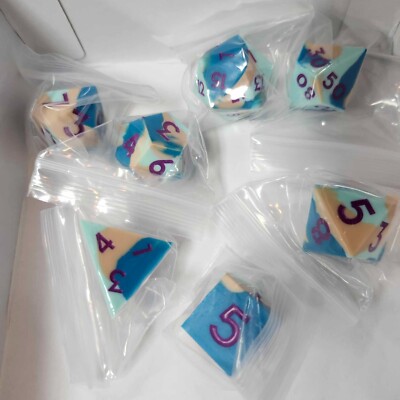 Sharp Edge Silicone Rubber Dice Set: Ocean Side | eBay