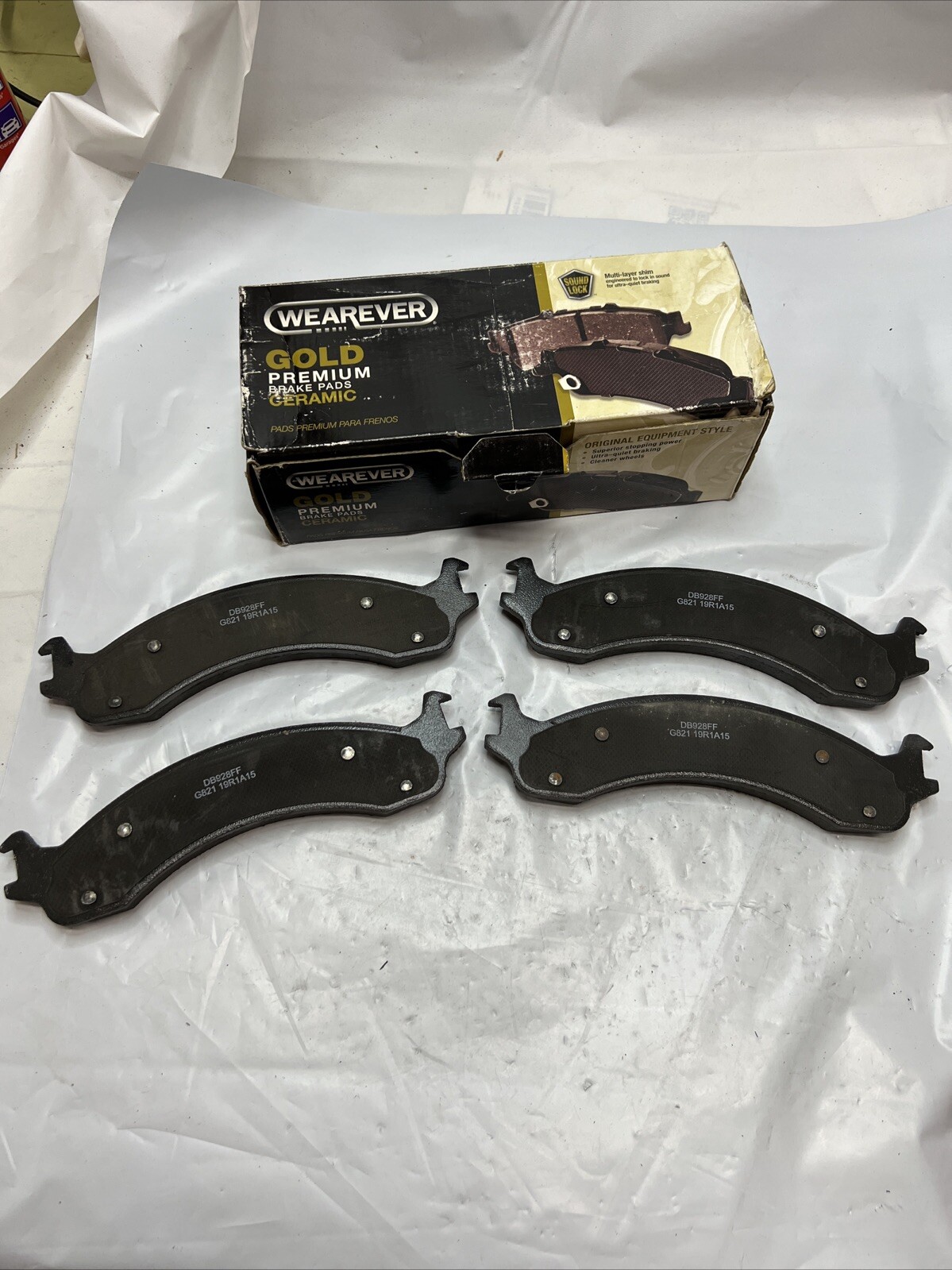 Disc Brake Pad Set - Premium Gold Ceramic Front Brake Pads CARQUEST ...