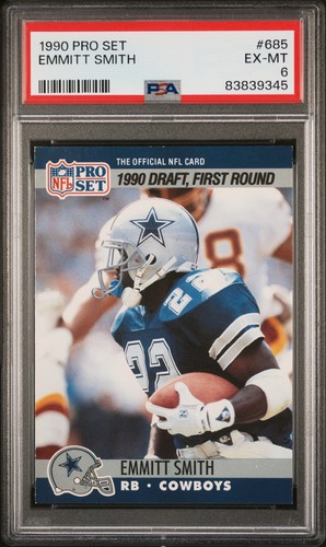 1990 Pro Set 685 Emmitt Smith Rookie Card - PSA 6 RC | eBay