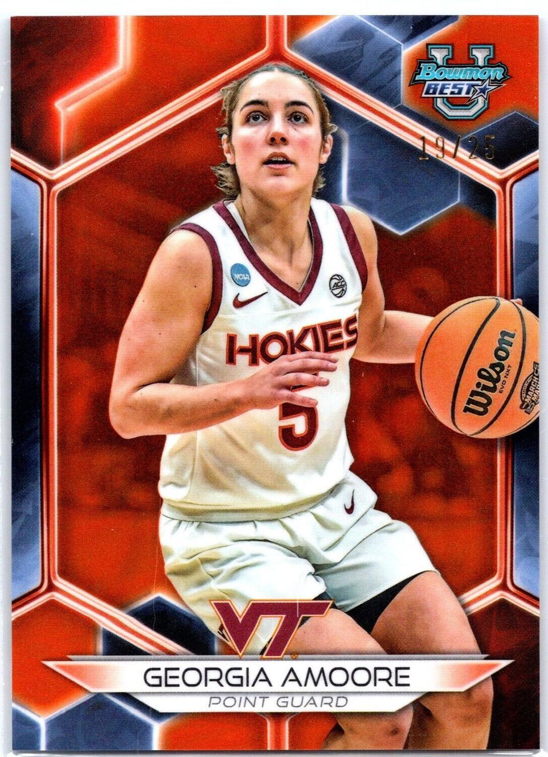 2023-24 Bowman University Best - Georgia Amoore #99 Orange Refractor ...
