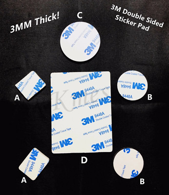 3M Double Sided Sticker Tape Side Wall Car Self Adhesive Pads Round ...