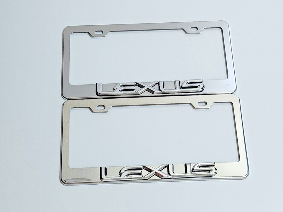 2 pcs Silver License Plate Frame for 3D Lexus Logo | eBay