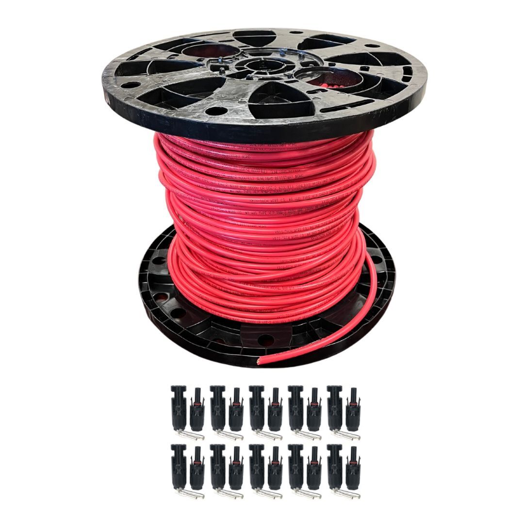 500 Ft Spool 8 Gauge 8 AWG Solar Photovoltaic PV Copper Cable Wire ...