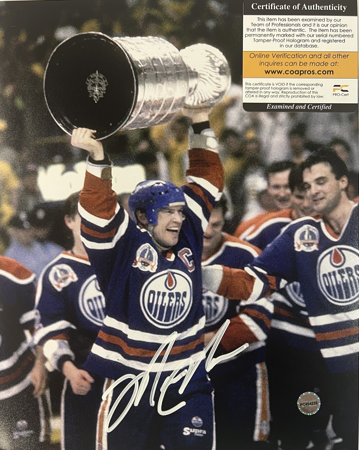 VTG Mark Messier Edmonton Oilers Signed Autographed 10x8 Photo PCA COA ...