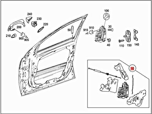 Genuine MERCEDES V251 R-CLASS W251 V251 Door lock 2517200335 | eBay