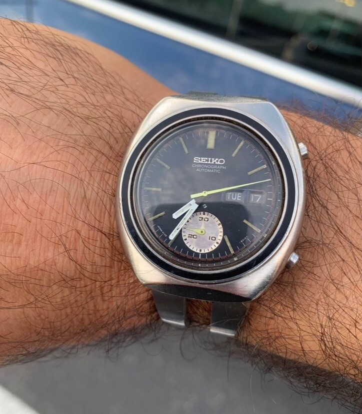 Vtg Seiko Rally Japan 6139-8002 Chronographs Automatic Movement Mens ...