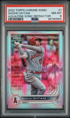 2022 Topps Chrome Sonic Aqua & Pink Sonic Refractor /199 Shohei Ohtani ...