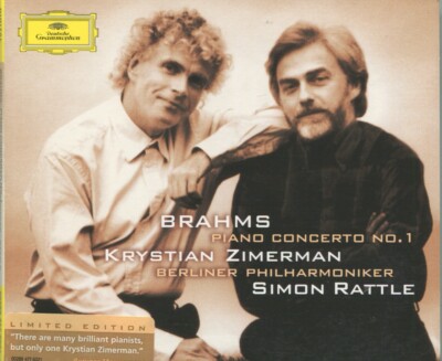 CD Krystian Zimerman / Simon Rattle: Brahms Piano Concerto No.1 (DGG ...