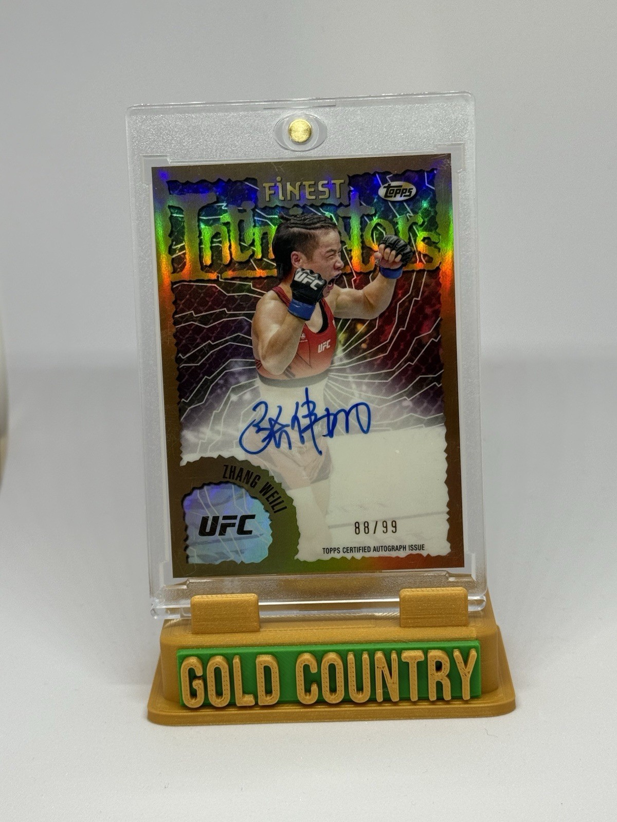 Zhang Weili 2024 Topps Finest UFC #HDL-20 Headliners - Checkerboard ...