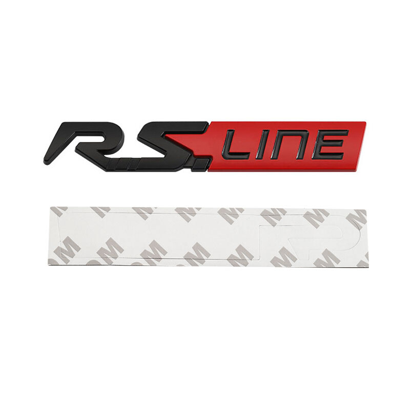 2x Black Red RS Line Emblem Car Fender Trim Badge for Renault Clio ...
