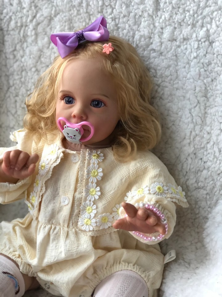 22in Baby Toddler Girl Reborn Doll Realistic Root Hair Soft Cuddly Body ...
