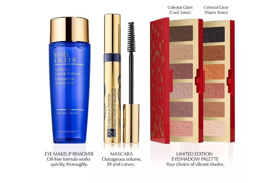 Estee Lauder Holiday Beauty Blockbuster 11pcs Celestial Glam Warm Tone ...