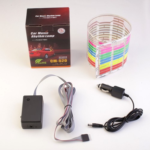 Sound Music Activate Sensor Car Auto Sticker LED Light Equalizer Glow ...