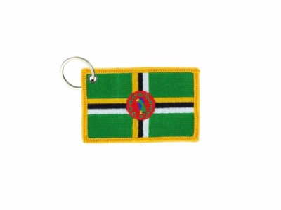 Keychain keyring embroidered embroidery patch double sided flag ...