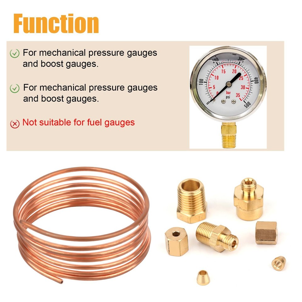Oil Pressure Gauge Tubing Kit Copper Copper Line Tubing Install Kit W ...