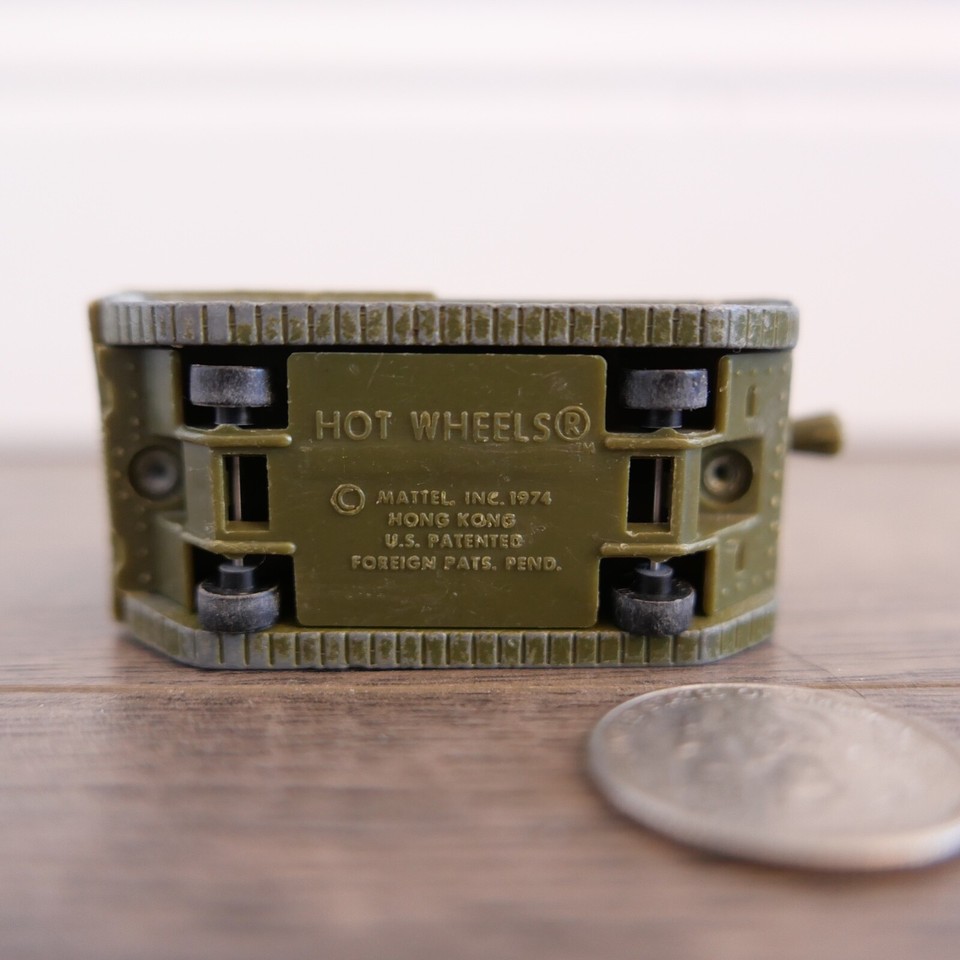Vtg. Hot Wheels Action Command Shell Shocker Olive 1974 US ARMY 4108954 ...