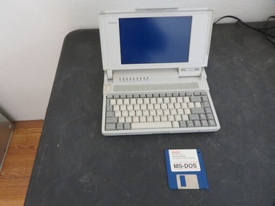 Retro Vintage Toshiba T1000LE Laptop PC 80C86 9.54MHz + MS DOS 3.30 ...