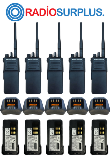 5x Motorola XPR7350e VHF Radio AAH56JDC9WA1AN, Antenna Battery ...
