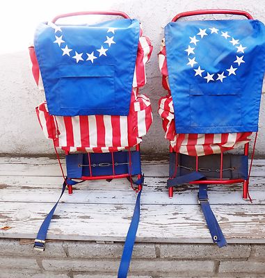 VTG BICENTENNIAL FLAG backpack 1976 external frame magnesium aluminum ...