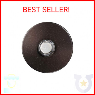 NuTone PB41LBR Wired Lighted Round Stucco Door Chime Push Button, Oil ...