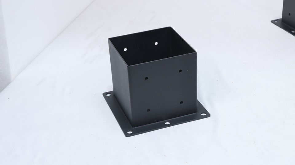 4 Pack 6x6 Post Base Brackets Heavy Duty Wood Post Fence Post Anchor ...