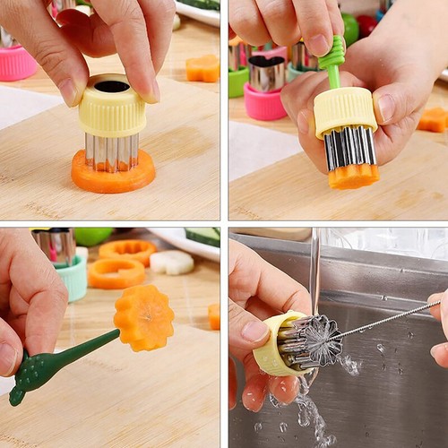 25Pcs/Set Vegetable Fruit Cutter Press-type Mini Cookie Fruit Pastry ...