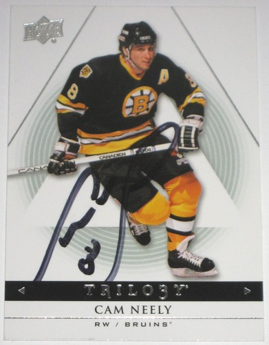 CAM NEELY SIGNED 13-14 UPPER DECK TRILOGY BOSTON BRUINS CARD AUTOGRAPH ...