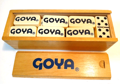 GOYA Dominoes Set Of 28 With Wooden Box | eBay