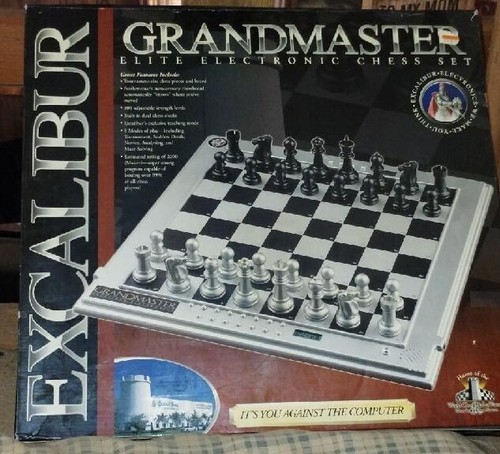 RARE! EXCALIBUR ELECTRONIC GRANDMASTER ELITE CHESS SET PLATINUM EDITION ...