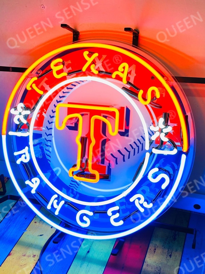 Texas Rangers 17"x17" Neon Sign With HD Vivid Printing Nightlight Beer ...